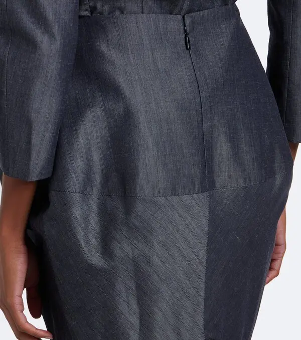Jacquemus Palmier Cotton And Mohair-blend Midi Skirt