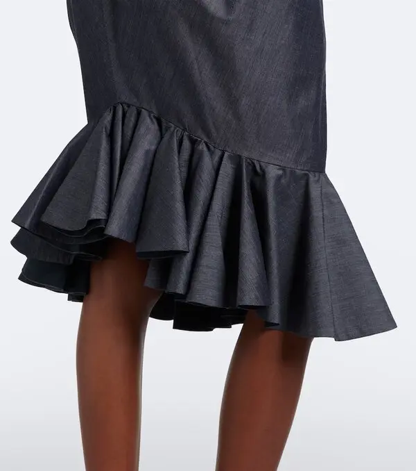 Jacquemus Palmier Cotton And Mohair-blend Midi Skirt