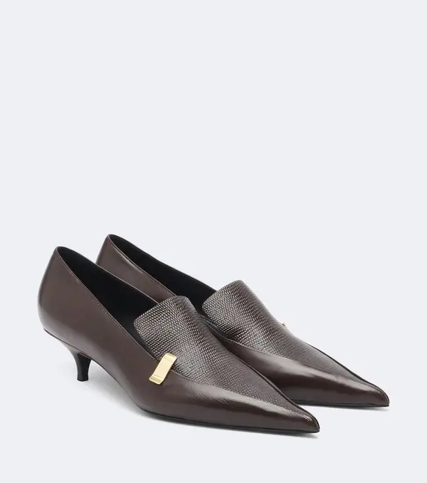 Proenza Schouler Slash Leather Loafer Pumps
