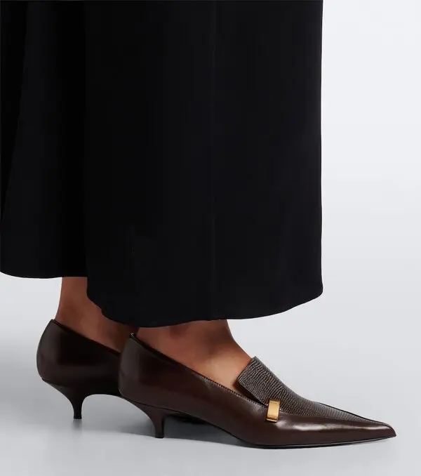 Proenza Schouler Slash Leather Loafer Pumps