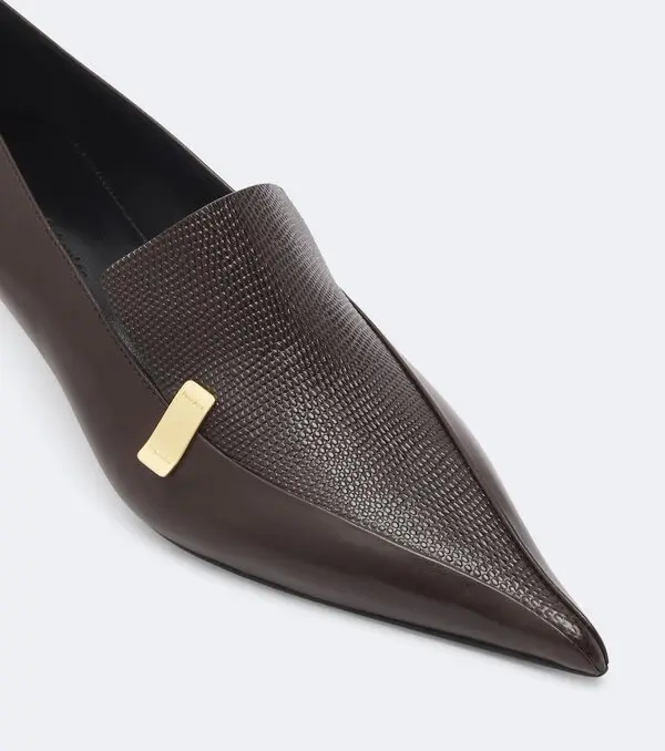 Proenza Schouler Slash Leather Loafer Pumps