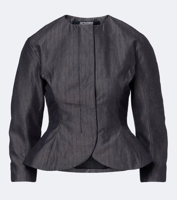 Jacquemus Palmier Cotton And Mohair-blend Jacket - Grey