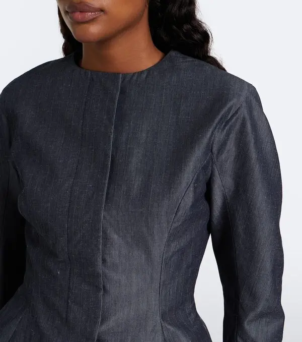 Jacquemus Palmier Cotton And Mohair-blend Jacket - Grey