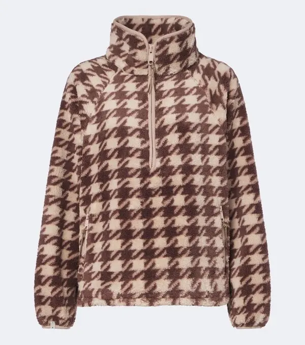 The Upside Palacio Harlow Houndstooth Fleece Sweater - Multicoloured
