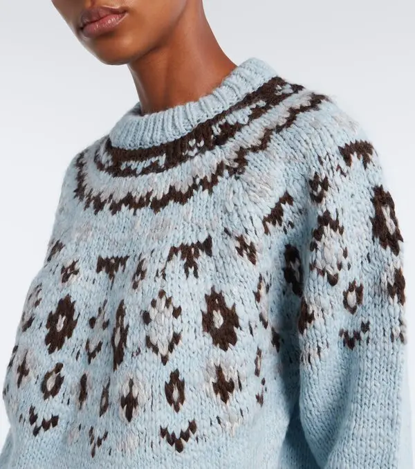 Proenza Schouler Lizzy Fair Isle Sweater - Blue