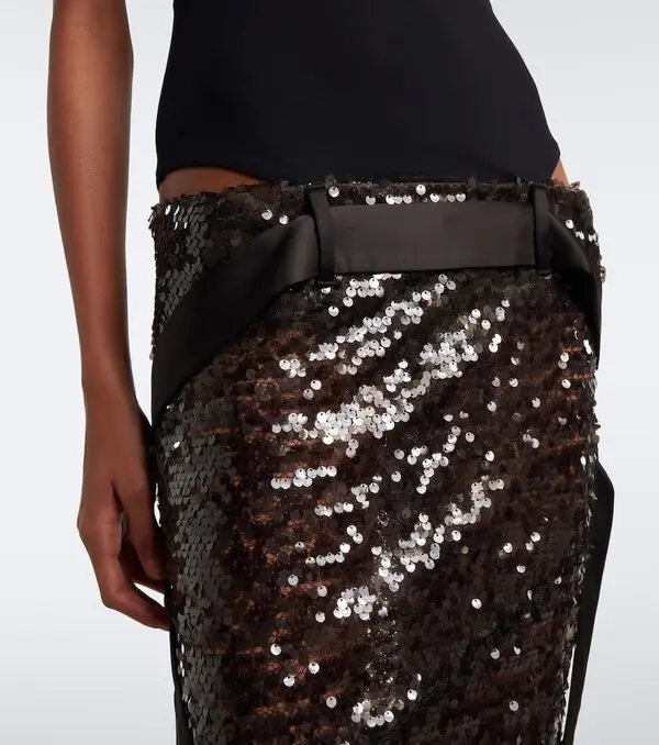 Attico Cutout Sequined Gown