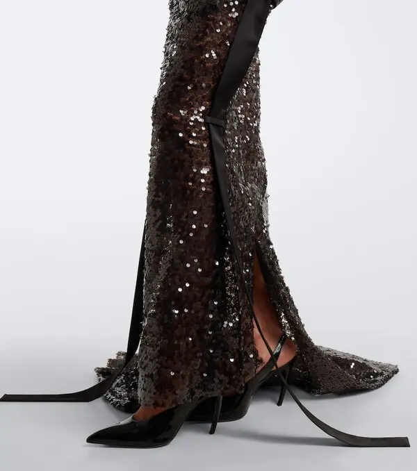 Attico Cutout Sequined Gown