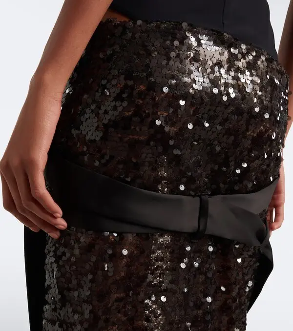 Attico Cutout Sequined Gown