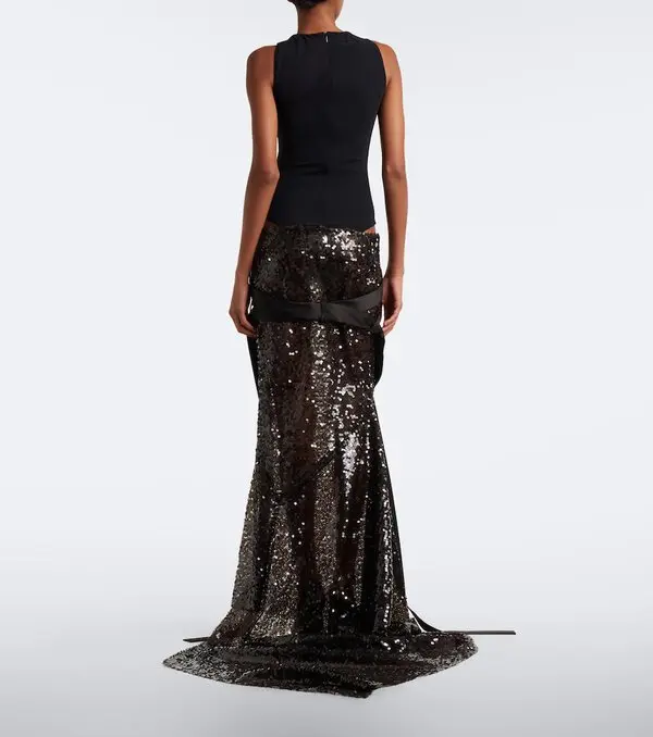 Attico Cutout Sequined Gown