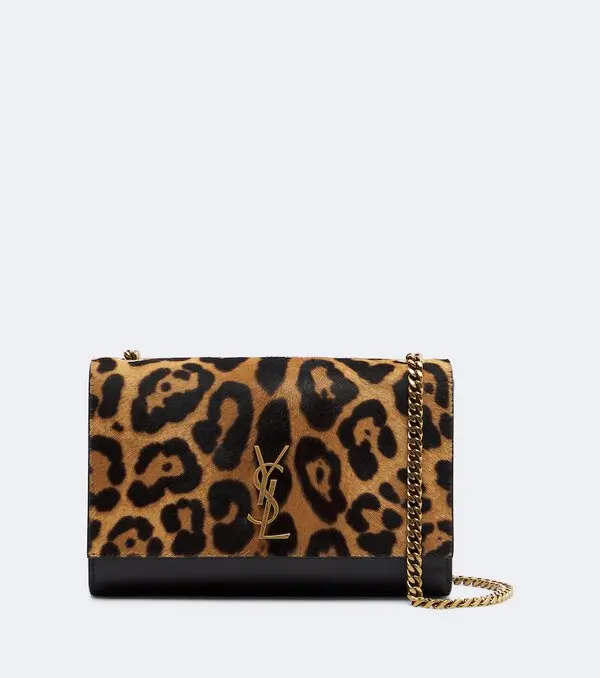 Saint Laurent Kate Small Calf Hair Crossbody Bag - Beige