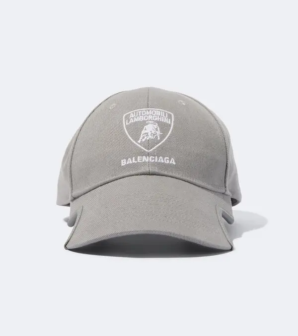 Balenciaga X Lamborghini Cotton Baseball Cap - Grey