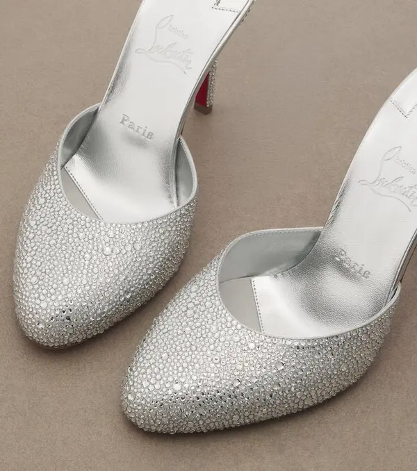 CHRISTIAN LOUBOUTIN Dolly Embellished Leather Mules