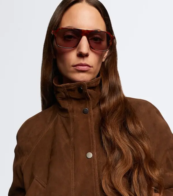 Brunello Cucinelli Sartorial Sunset Rectangular Sunglasses