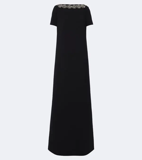 Carolina Herrera Embellished Gown - Black