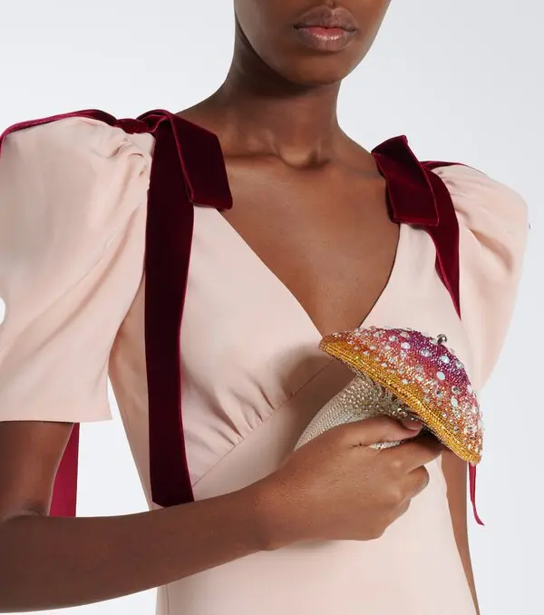 Judith Leiber Mushroom Toadstool Embellished Clutch