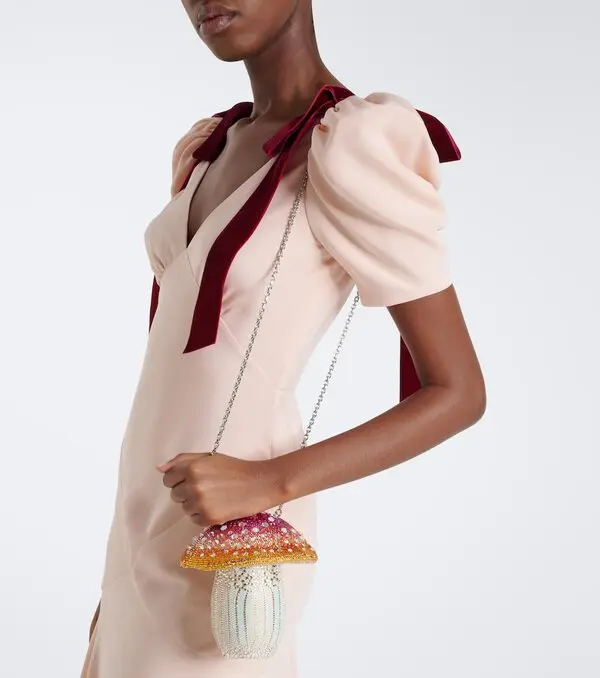 Judith Leiber Mushroom Toadstool Embellished Clutch