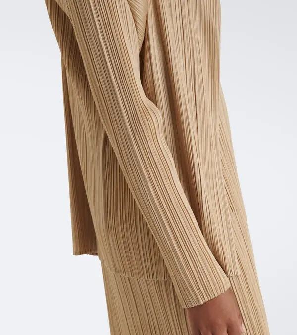 Issey Miyake Monthly Colors: October Pleated Cardigan - Beige