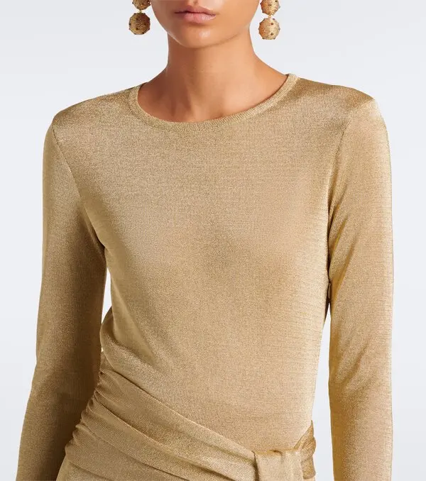 Oscar De La Renta Semi-sheer Knitted Gown