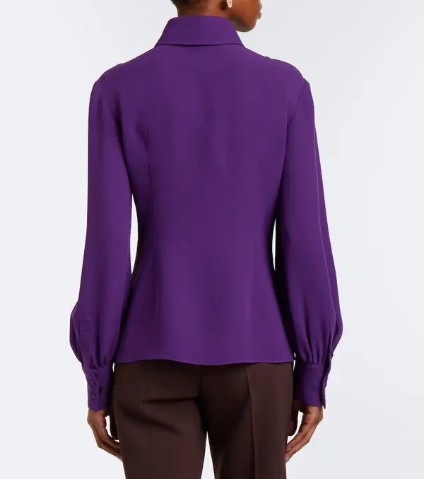 Valentino Garavani Cady Couture Tie-neck Blouse