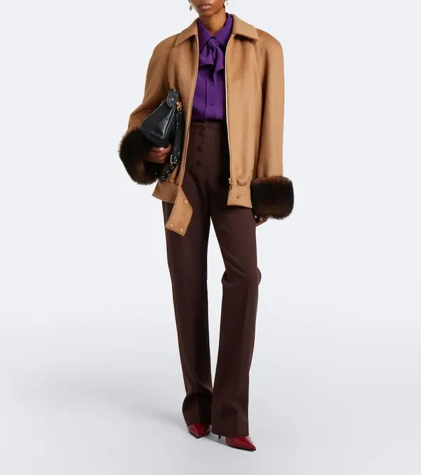 Valentino Garavani Cady Couture Tie-neck Blouse