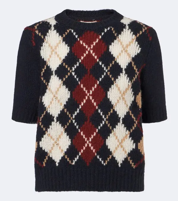 Khaite Lisa Argyle Cashmere And Mohair Sweater - Multicoloured