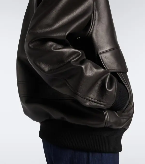 Gabriela Hearst Grant Shearling-trimmed Leather Jacket