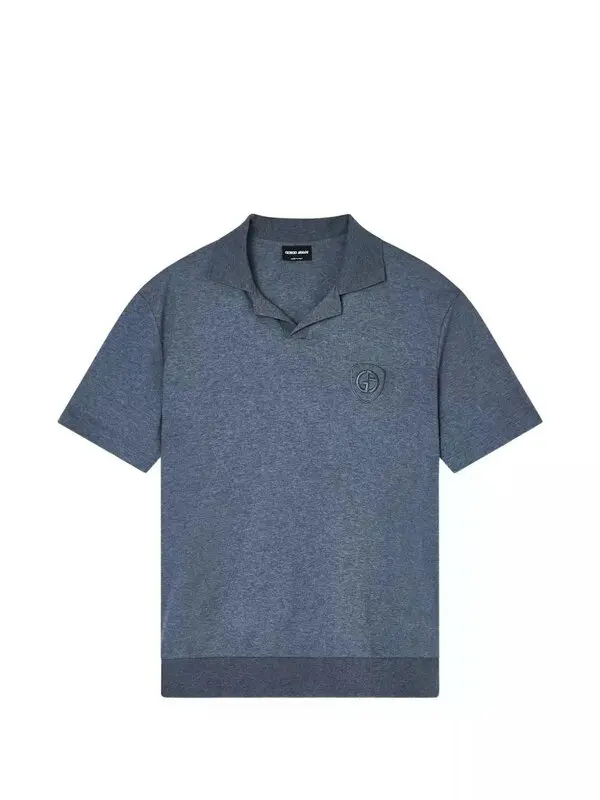 Giorgio Armani Logo-patch Short-sleeved Polo Shirt