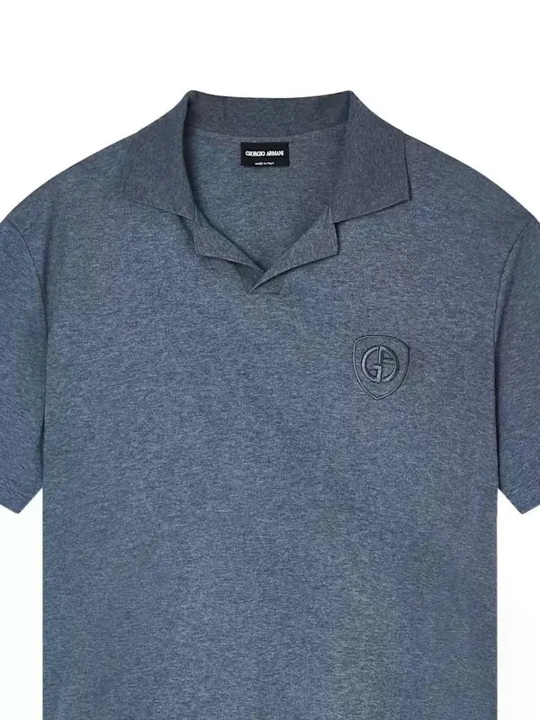 Giorgio Armani Logo-patch Short-sleeved Polo Shirt