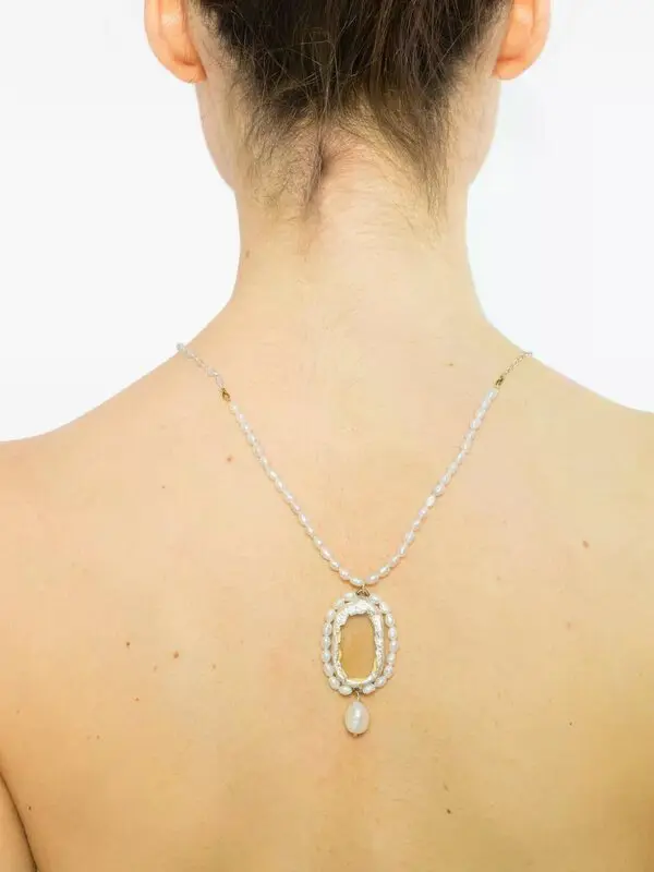 ATELIER INSCRIRE Eleonor Pearl-embellished Necklace