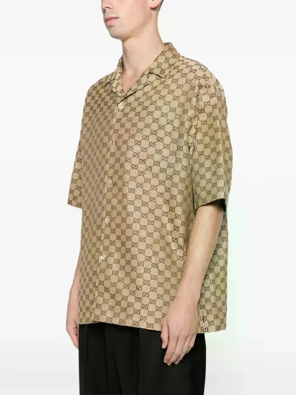 Gucci Gg Linen-blend Canvas Shirt