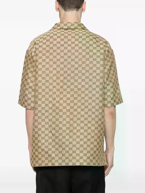 Gucci Gg Linen-blend Canvas Shirt