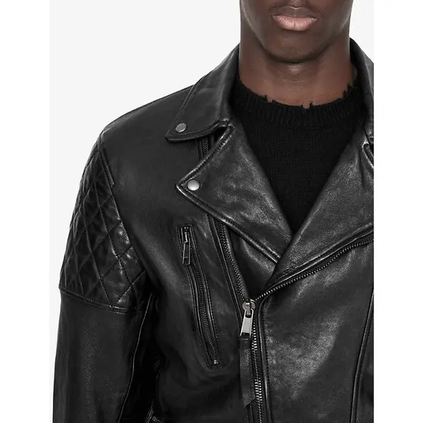 ALLSAINTS Reed Asymmetric-zip Leather Jacket