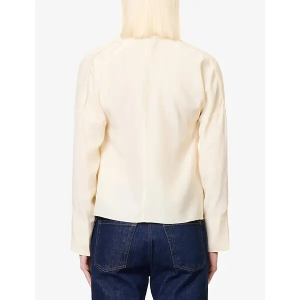 Rag & Bone Vinnie Cowl-neck Silk Blouse - Ivory