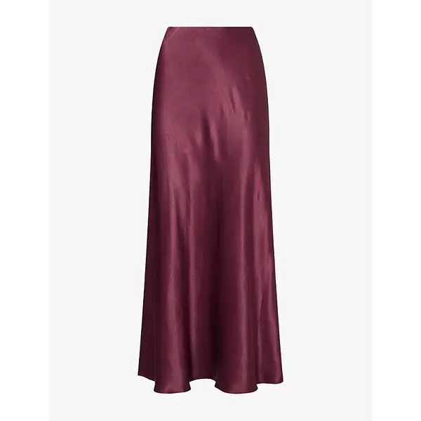 Rails Romina Satin Maxi Skirt - Wine