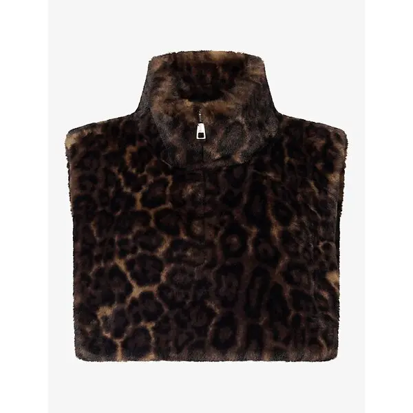 Apparis Jamie Leopard Faux Mink Dickey