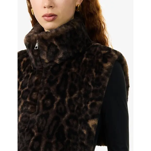 Apparis Jamie Leopard Faux Mink Dickey