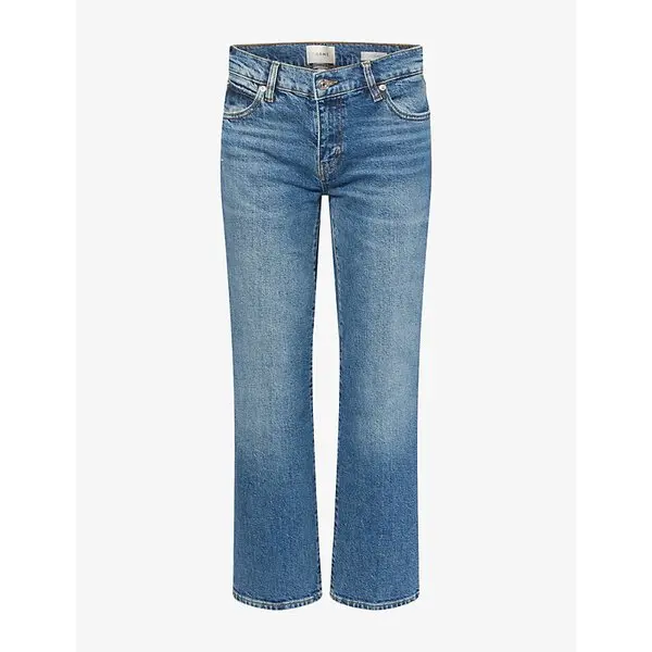 FRAME The Cigarette Slim-leg Low-rise Denim Jeans