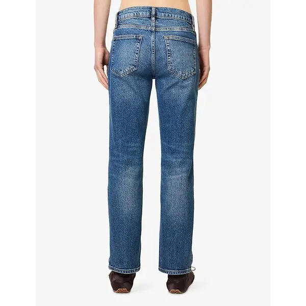 FRAME The Cigarette Slim-leg Low-rise Denim Jeans