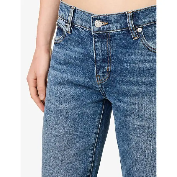 FRAME The Cigarette Slim-leg Low-rise Denim Jeans