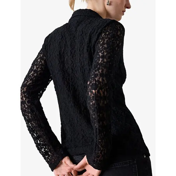 Whistles Semi-sheer Lace Shirt