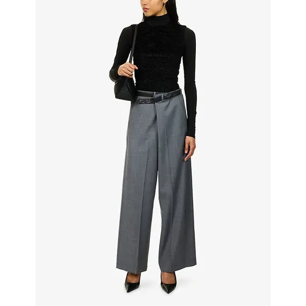 DARKPARK Gaia Wide-leg Wool Blend Trousers