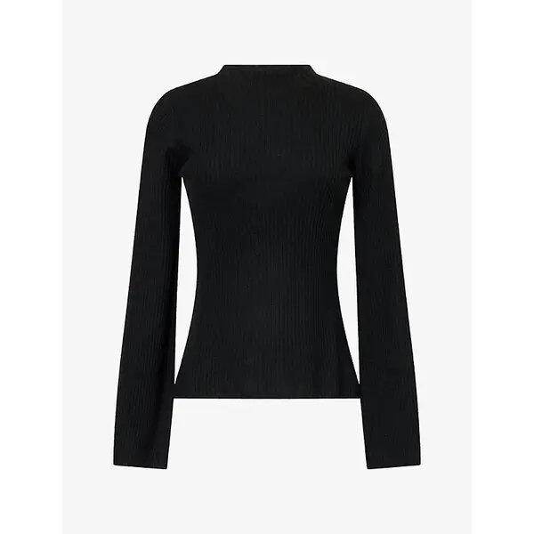 Le Kasha Ribbed Long-sleeve Cashmere Top