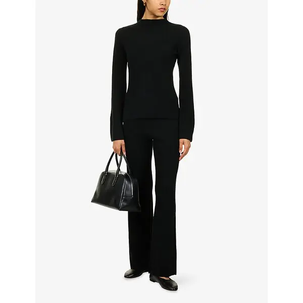 Le Kasha Ribbed Long-sleeve Cashmere Top