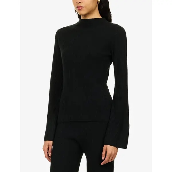 Le Kasha Ribbed Long-sleeve Cashmere Top