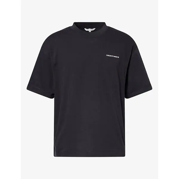 THE COUTURE CLUB Crack Emblem Printed Cotton T-shirt