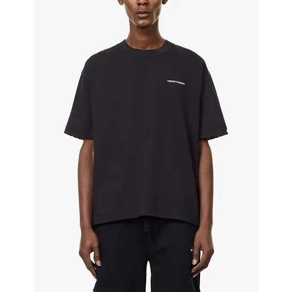 THE COUTURE CLUB Crack Emblem Printed Cotton T-shirt