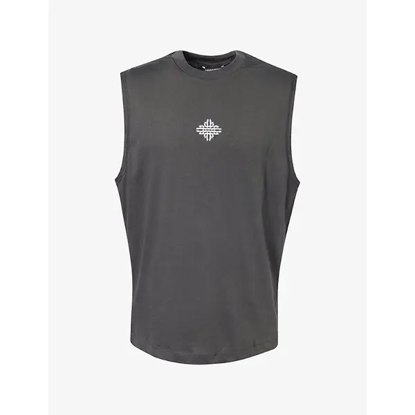 THE COUTURE CLUB Luxury In Motion Graphic Cotton Vest - Charcoal