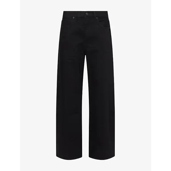 FRAME The Bow Wide-leg High-rise Denim Jeans