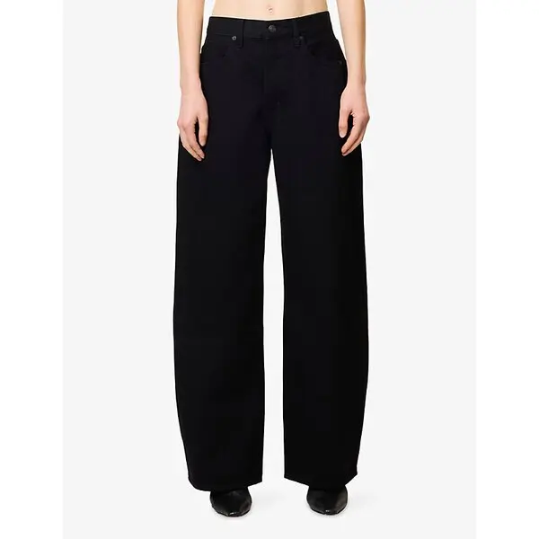 FRAME The Bow Wide-leg High-rise Denim Jeans