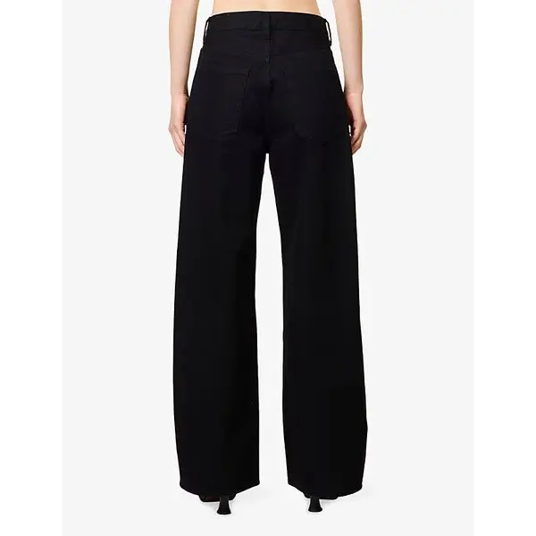 FRAME The Bow Wide-leg High-rise Denim Jeans